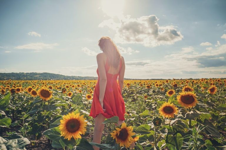 12 Sunflower Field Photoshoot Ideas + Clothing & Posing Tips