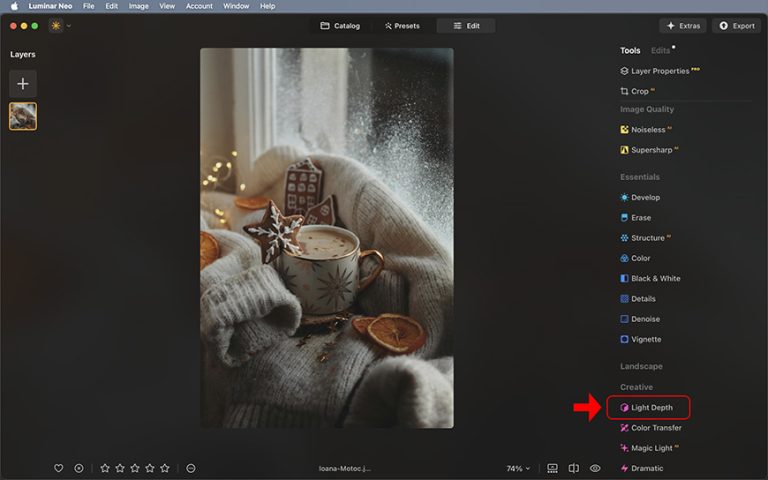How to Use the New Light Depth Tool in Luminar Neo